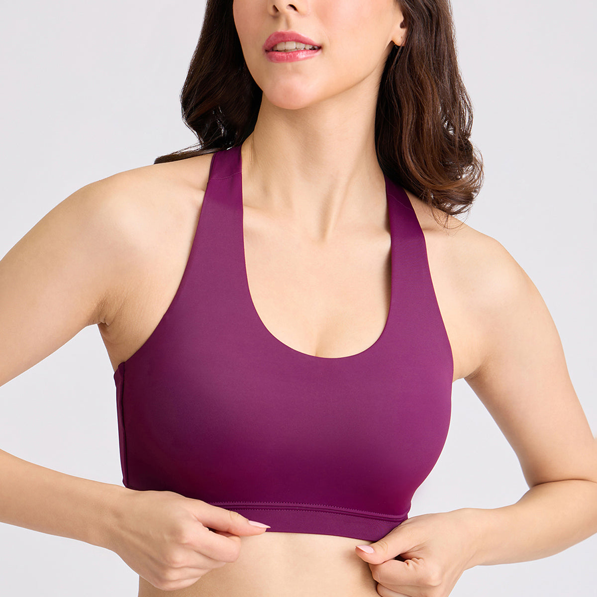 Lola & Mae Varsity Edit Sports Bra - Purple LMB1041 – Nykd by Nykaa